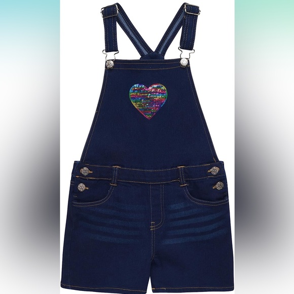 dELiA*s | Bottoms | Jean Overalls With Sequin Heart Detail | Poshmark